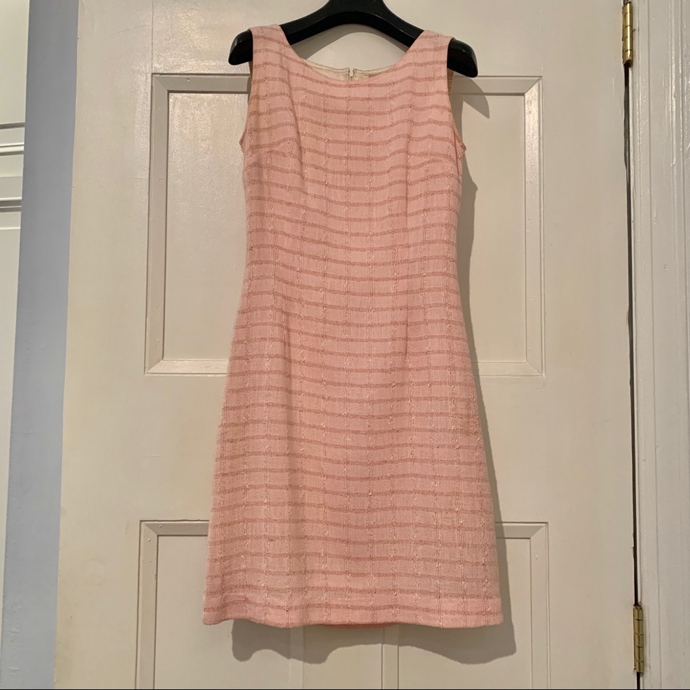 Chic And Preppy Pastel Pink Fitted Tank Dress - Gem